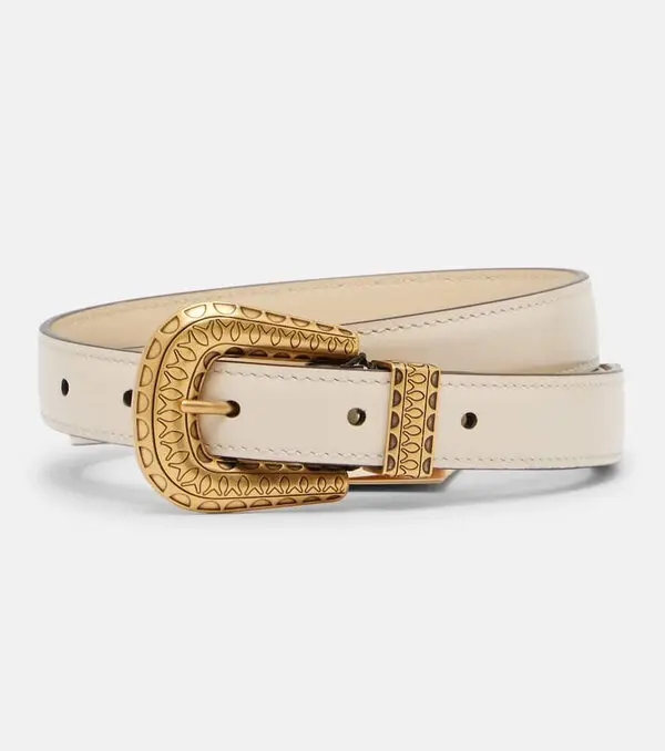 Valentino Garavani Leather Belt - White