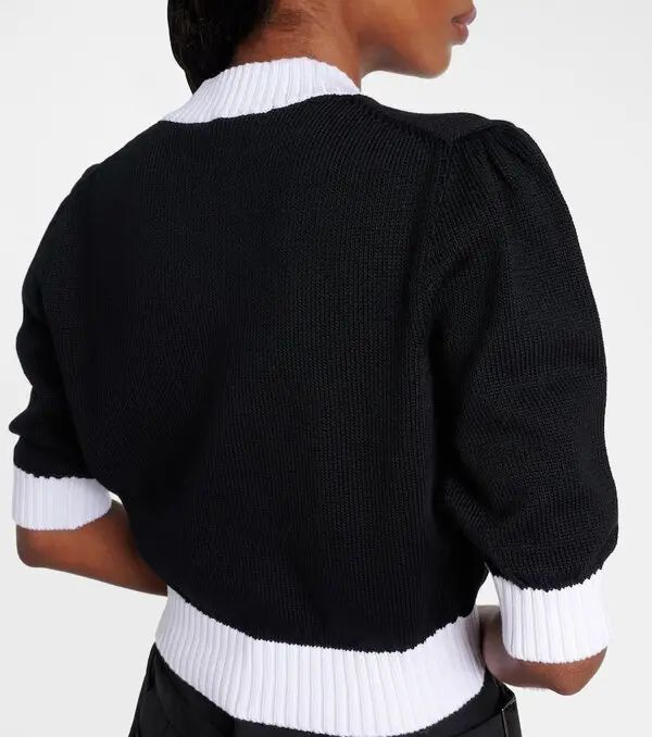 Prada Cropped Cotton Cardigan