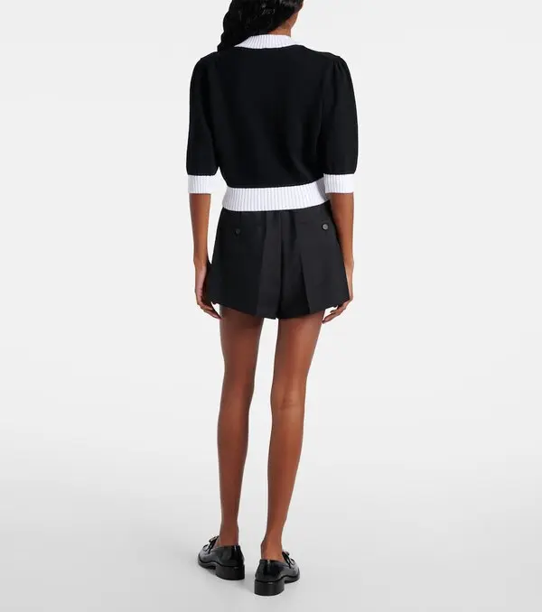 Prada Cropped Cotton Cardigan