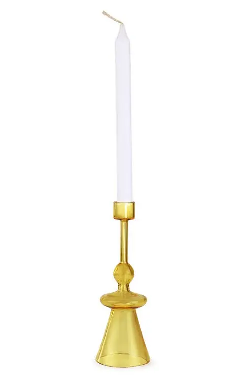 CASA AMAROSA Glass Candle Holder - Yellow