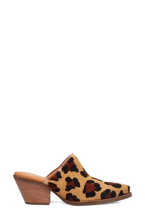 DINGO Calico Calf Hair Mule - Leopard