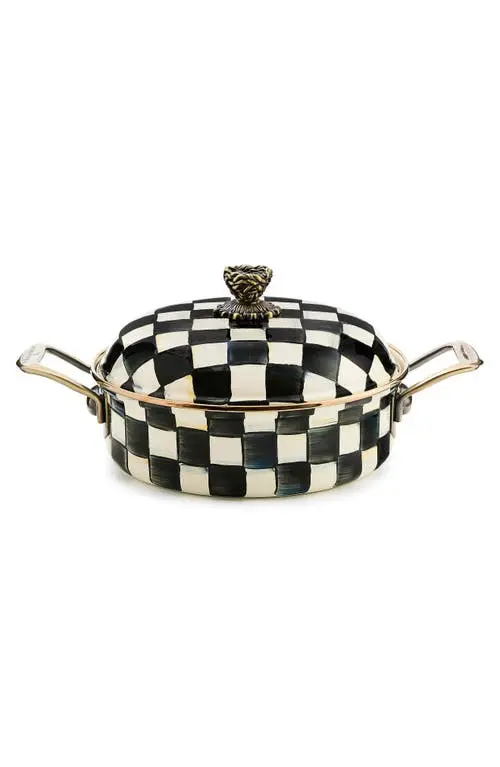 MACKENZIE-CHILDS Courtly Check 3-quart Casserole With Lid - Black/ White