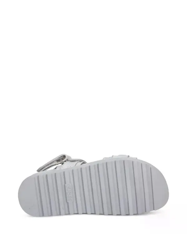 Guess Fadison Metallic-effect Sandals - Silver