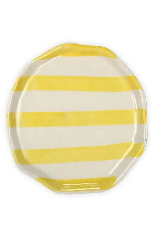 CASA AMAROSA Stripe Plate - Yellow
