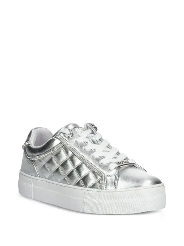 Guess Metallic Quilted Sneakers