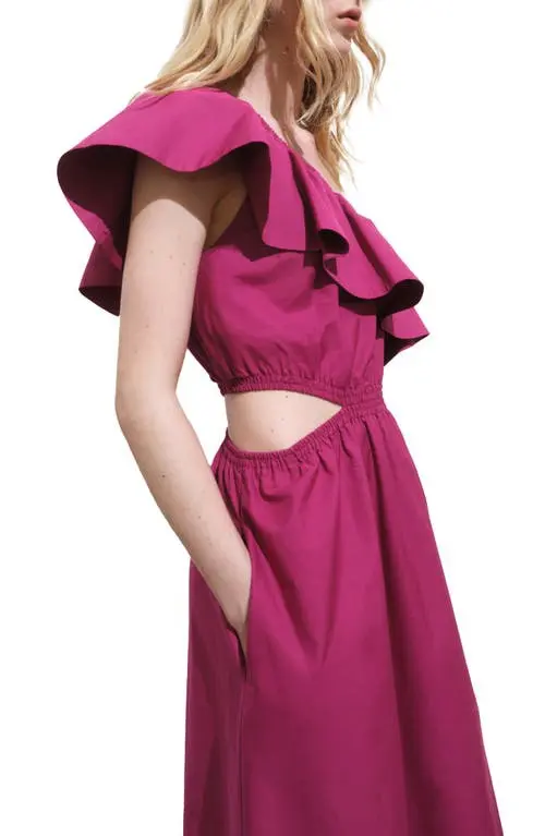 navy blue dress for baby girl MANGO Women's Asymmetric Ruffled Dress main image 0