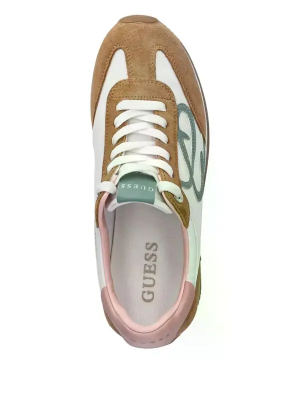 Guess Skroll Suede-paneled Lace-up Sneakers