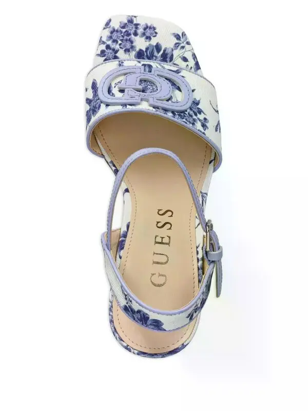 Guess 85mm Ganika Floral-print Sandals