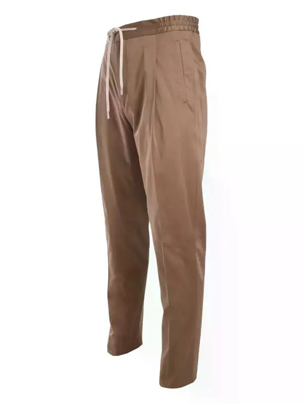 LARDINI Pleated Elasticated-waistband Trousers