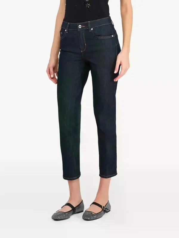Liu Jo Cropped Mid-rise Skinny Jeans - Blue