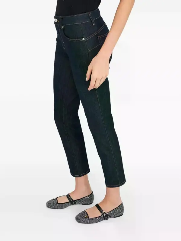Liu Jo Cropped Mid-rise Skinny Jeans - Blue