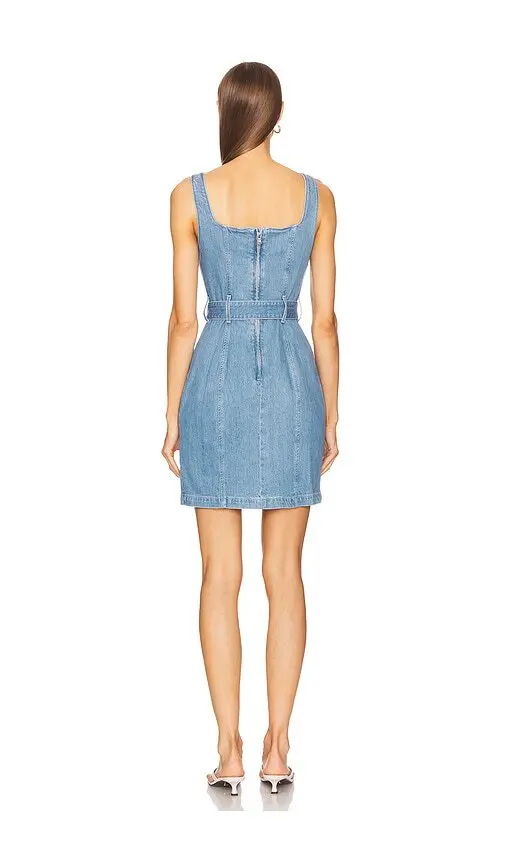L'Agence Belted Button-front Denim Dress - Olvera
