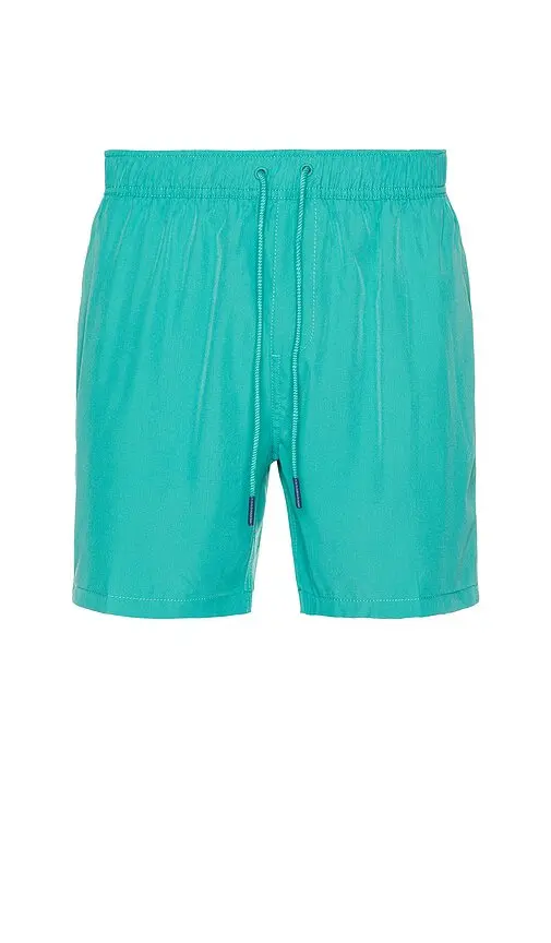 VINTAGE SUMMER Performance Stretch Lined Volley Swim Short - Teal