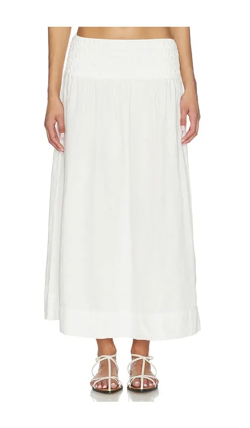 Rails Alessa Linen Maxi Skirt - White