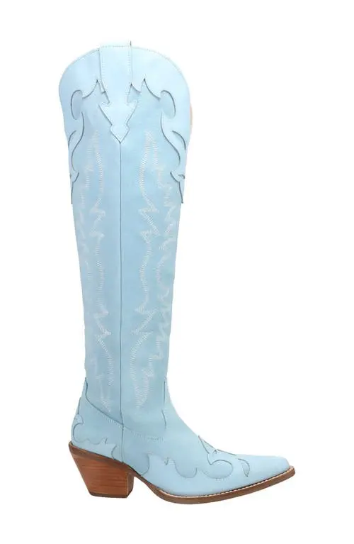 DINGO Drama Queen Over-the-knee Western Boot - Blue