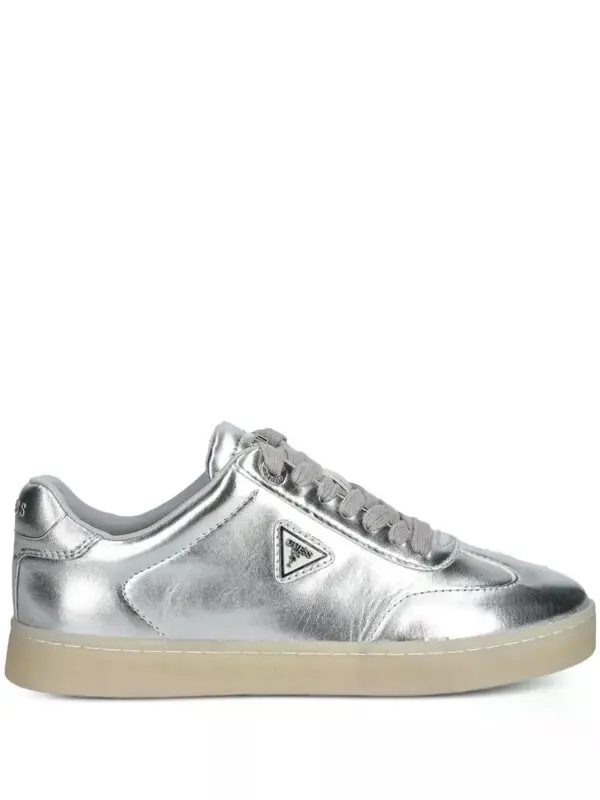 Guess Jazlie Metallic-effect Leather Low-top Sneakers