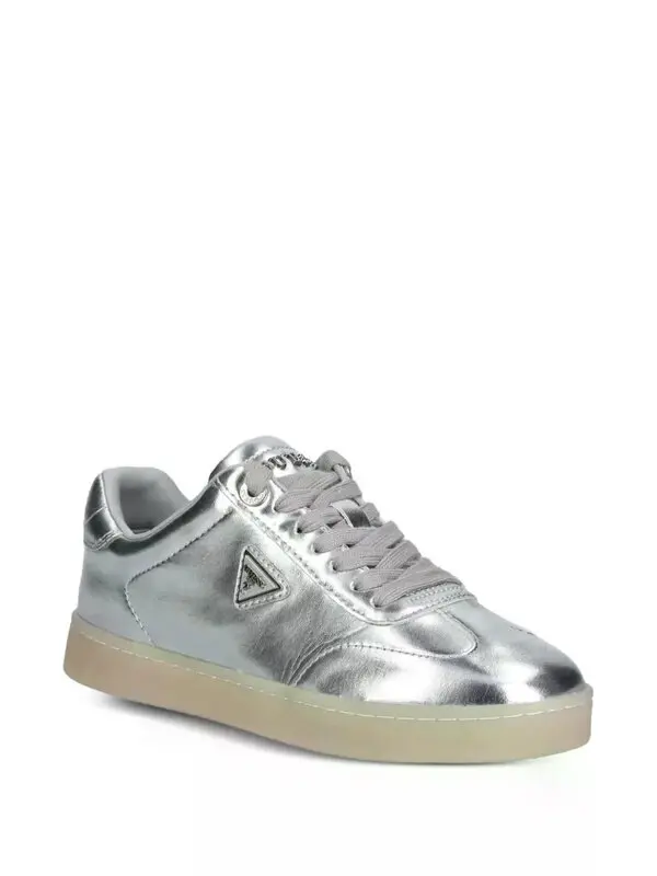 Guess Jazlie Metallic-effect Leather Low-top Sneakers