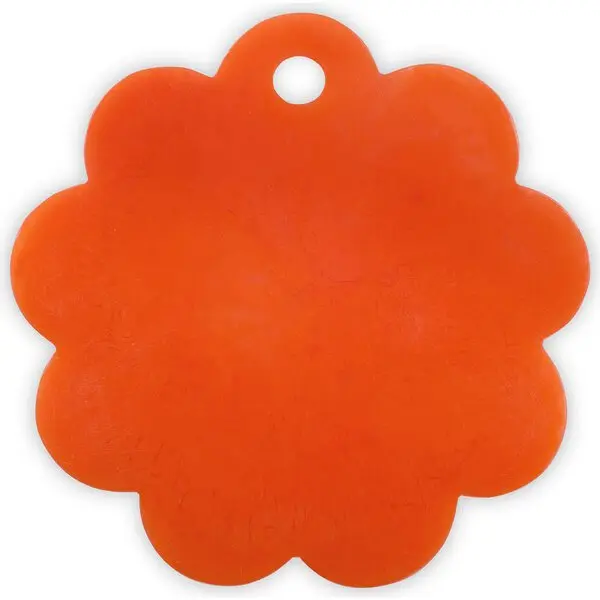CASA AMAROSA Scalloped Resin Cheese & Charcuterie Board - Dark Orange