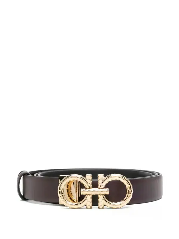 FERRAGAMO Gancini Belt - Brown