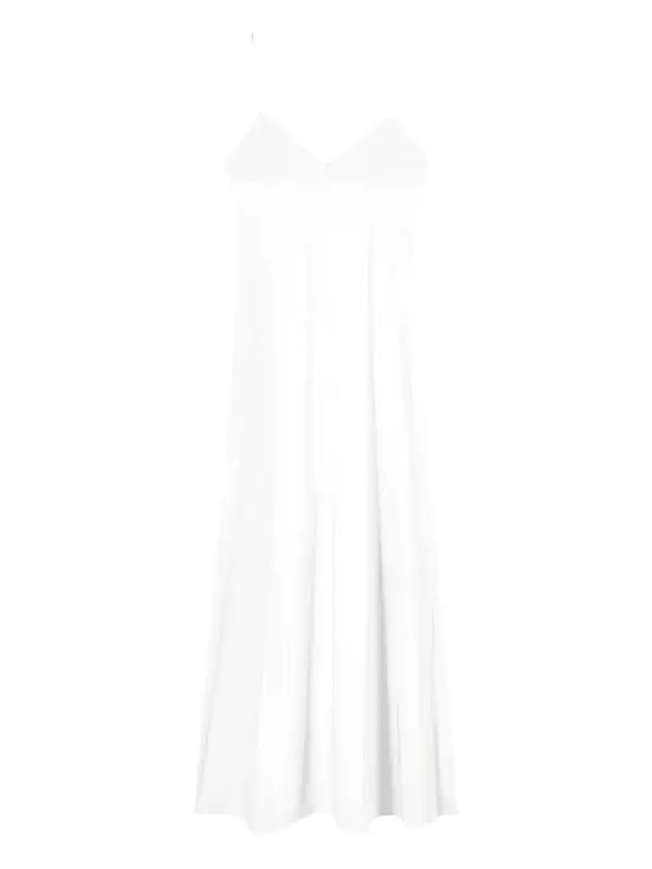Patrizia Pepe Satin Slip Dress - White