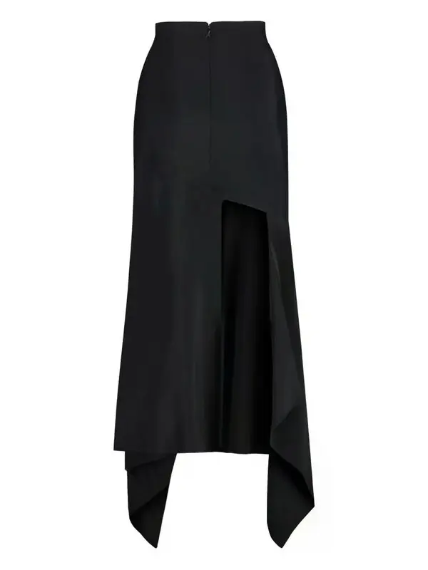 MUGLER Asymmetric-hem Crepe Skirt