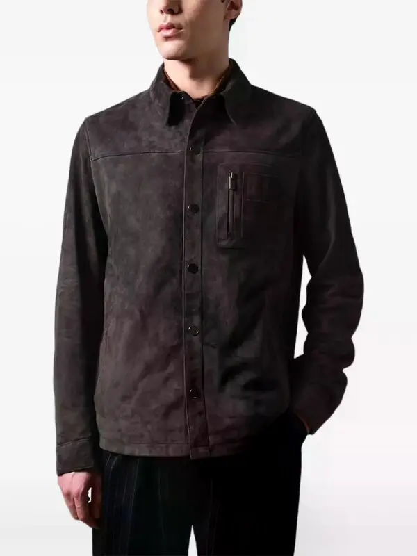 POCHE PARIS Suede Overshirt
