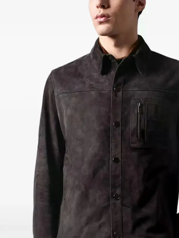 POCHE PARIS Suede Overshirt