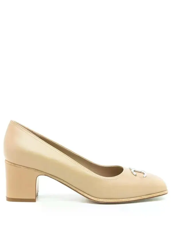 FERRAGAMO Gancini 55mm Square-toe Pumps