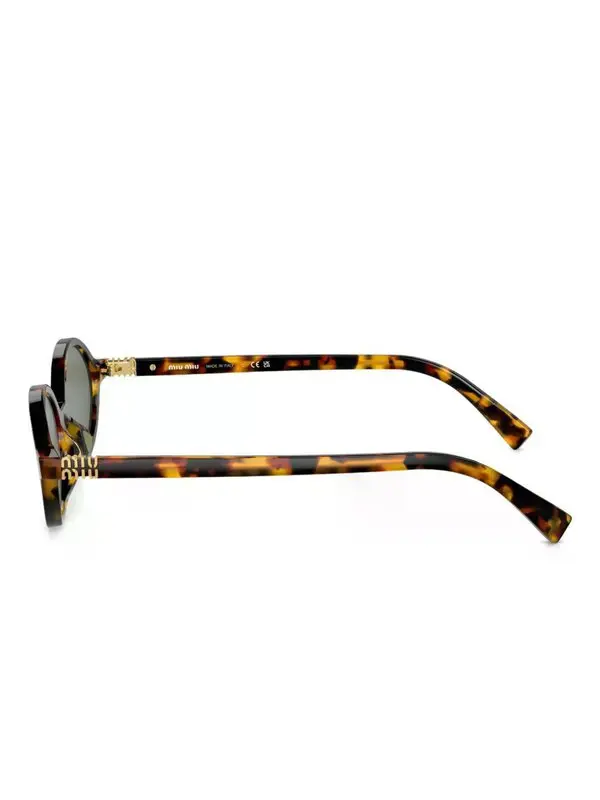 Miu Miu Oval-frame Tortoiseshell Sunglasses