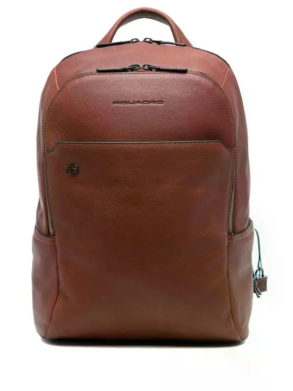 PIQUADRO Embossed-logo Detail Backpack - Brown