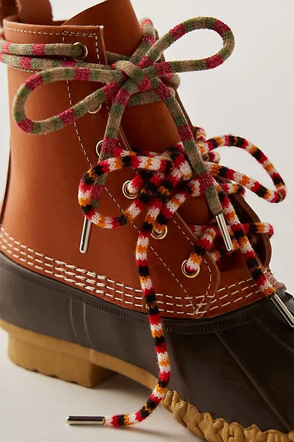 Free People Striped Knit Laces - Tan/orange