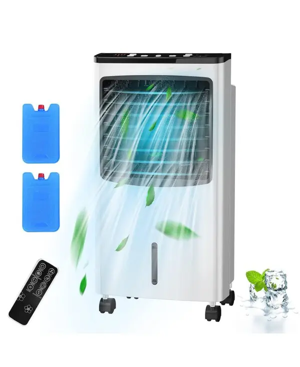 MECALE 3-in-1 Portable Evaporative Air Conditioner Cooler With Remote Control For Home - White