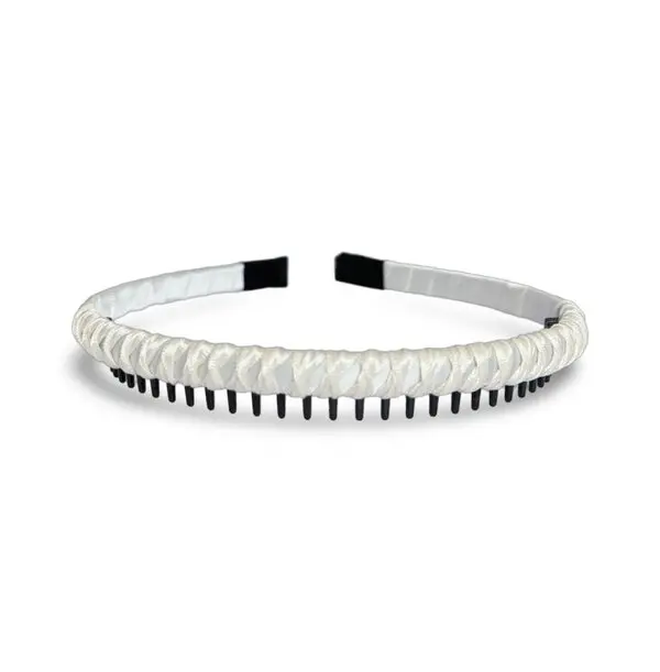 HEADBANDS OF HOPE Thin Solid Headband - White