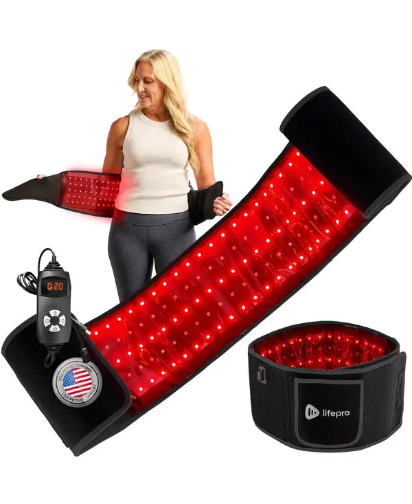 LIFEPRO Infrared Red Light Therapy Belt With 660nm & 850nm Wavelengths - No Color