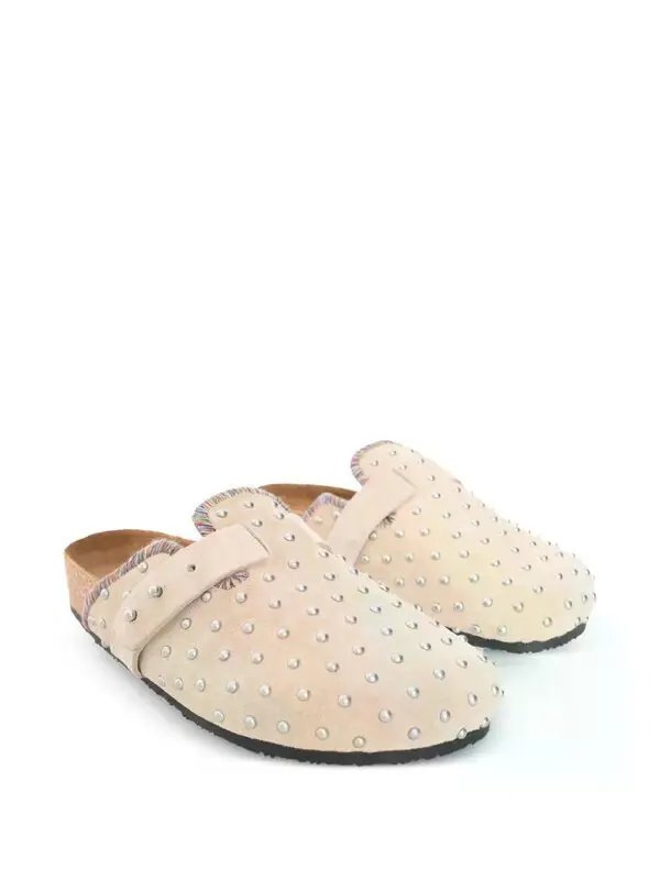 ARIZONA LOVE Stud-embellished Slip-on Mules