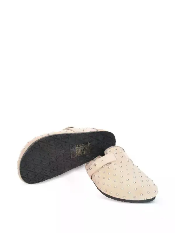 ARIZONA LOVE Stud-embellished Slip-on Mules
