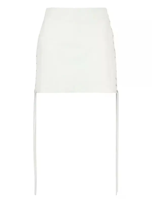SALVATORE SANTORO Lace-up Mini Skirt - White