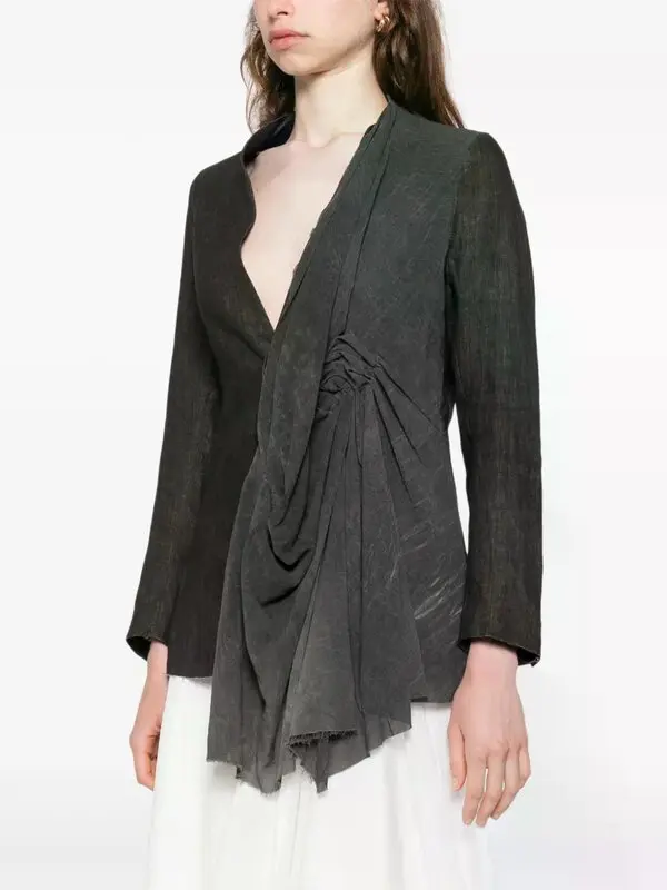 A TENTATIVE ATELIER Gathered-detail Blazer