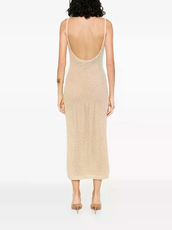 Elie Saab Floral Appliqué Mesh Dress