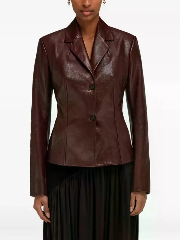 FERRAGAMO Leather Jacket - Brown