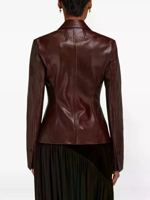 FERRAGAMO Leather Jacket - Brown