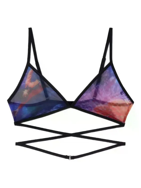 Sunnei Mesh Triangle Bra - Black