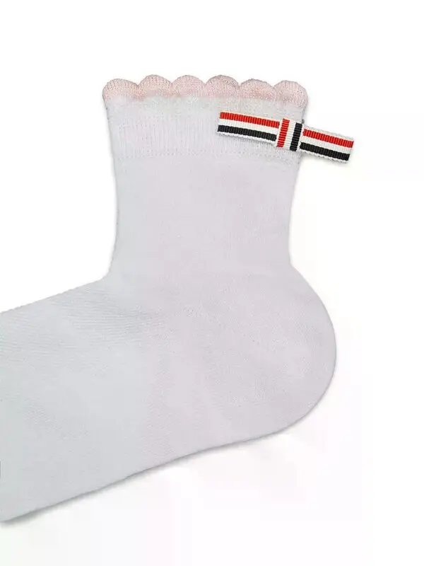 Thom Browne Cotton Ankle Socks - White