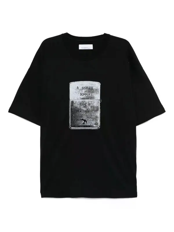 PEACEMAKER OAMC Lighter-printed T-shirt - Black
