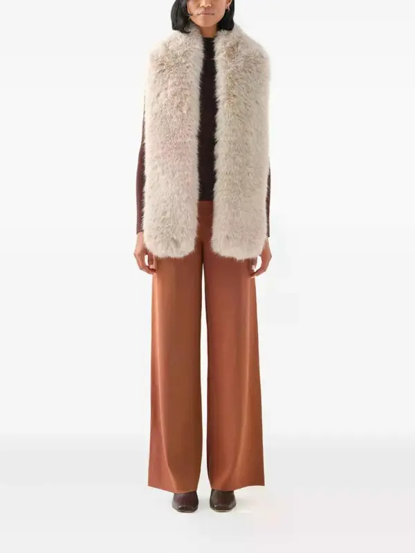 UNREAL FUR Faux-fur Stola Scarf - Neutrals