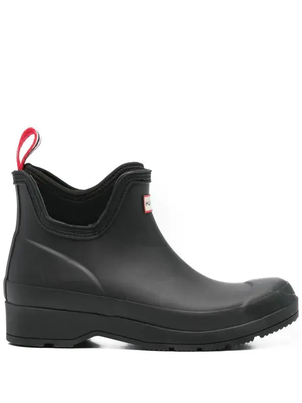 Hunter 30mm Logo-patch Ankle Rain Boots - Black