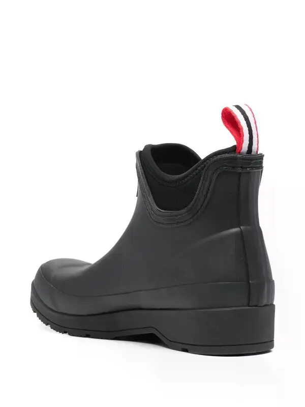 Hunter 30mm Logo-patch Ankle Rain Boots - Black