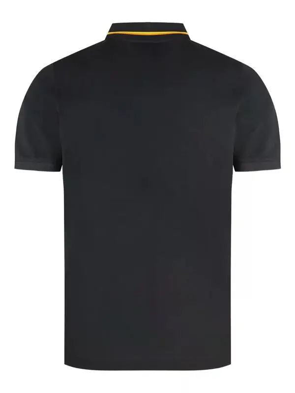 K-WAY Jud Contrasting-collar Polo Shirt - Black