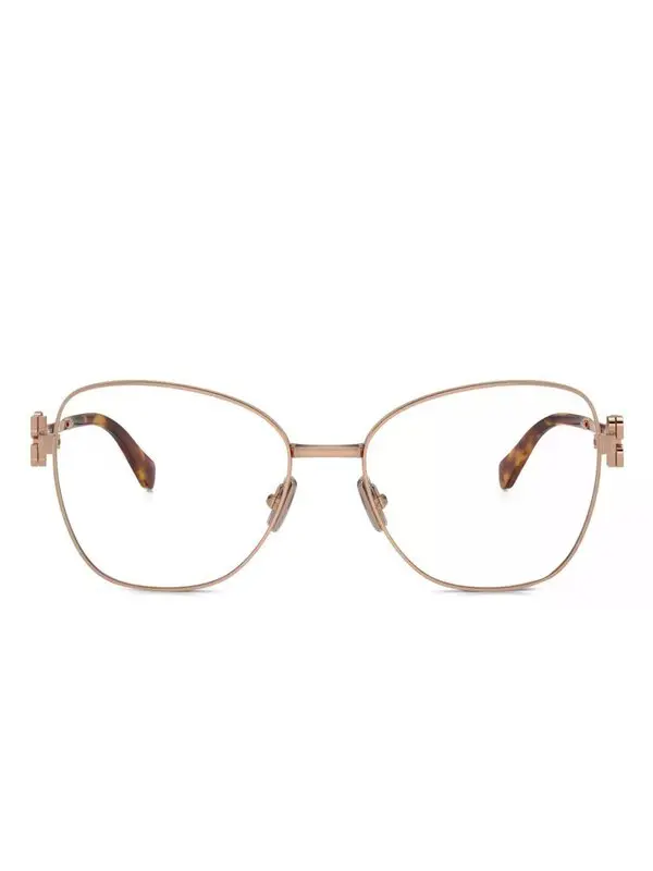 Miu Miu Cat-eye Metal Frame Glasses - Pink