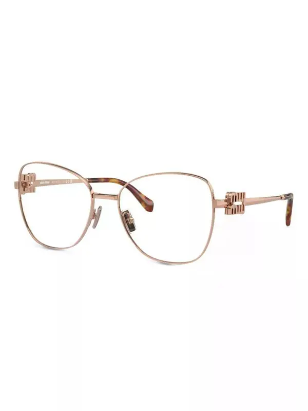 Miu Miu Cat-eye Metal Frame Glasses